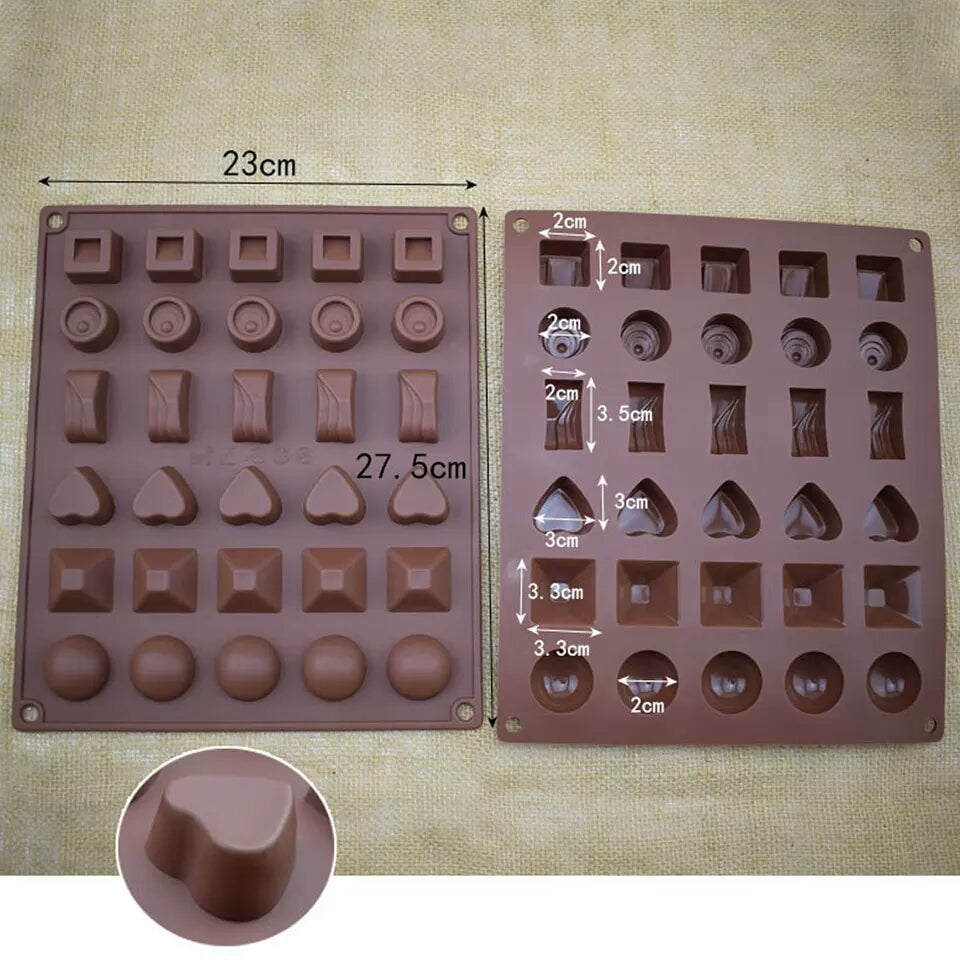 MINI 6 ASSORTED DESIGNS CHOCOLATE MOULD 30 CAVITY – Theafrocakery